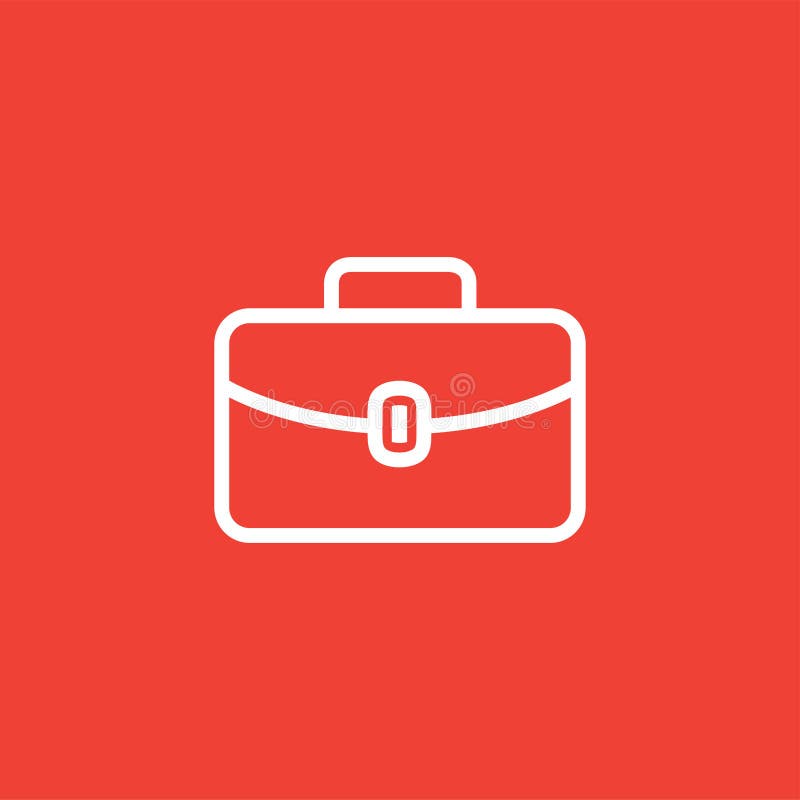 Briefcase Line Style Icon stock vector. Illustration of modern - 227865464