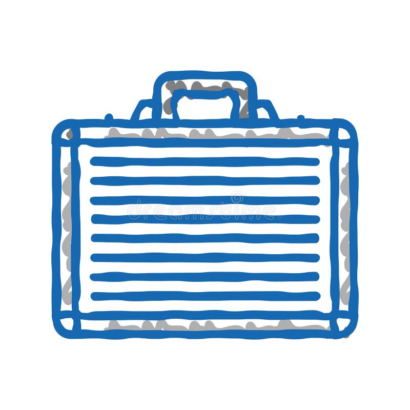 Briefcase Metallic Icon Doodle Illustration Stock Vector - Illustration ...