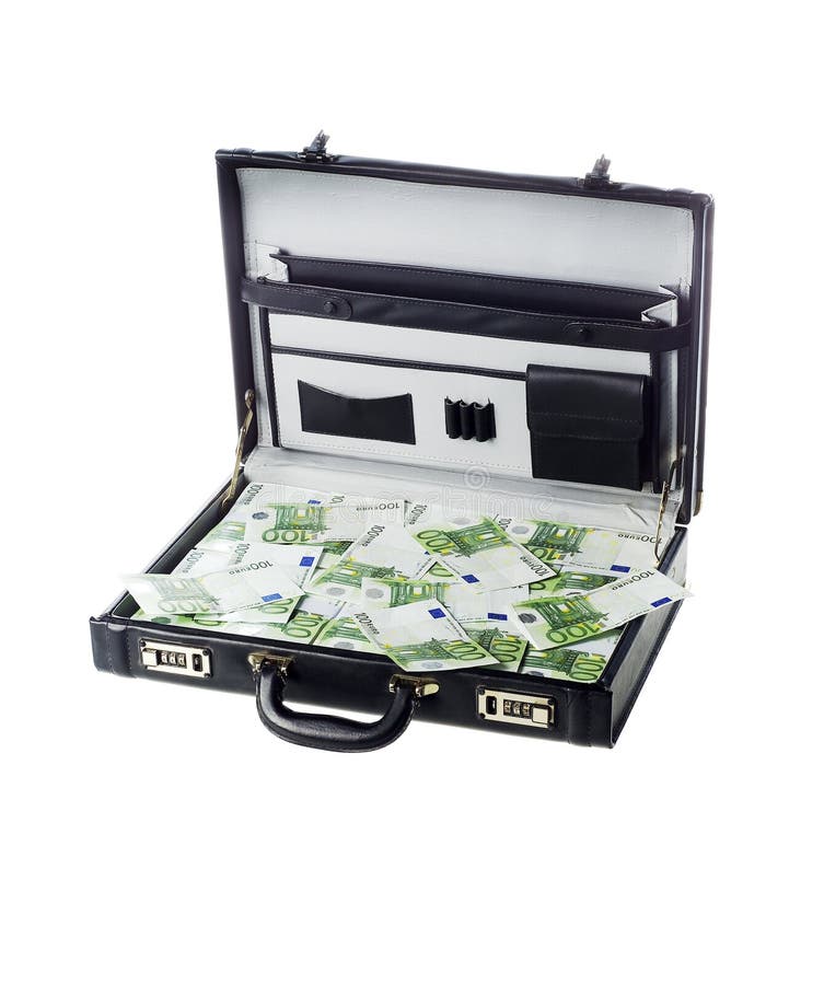Briefcase with money stock photo. Image of investment - 191631268