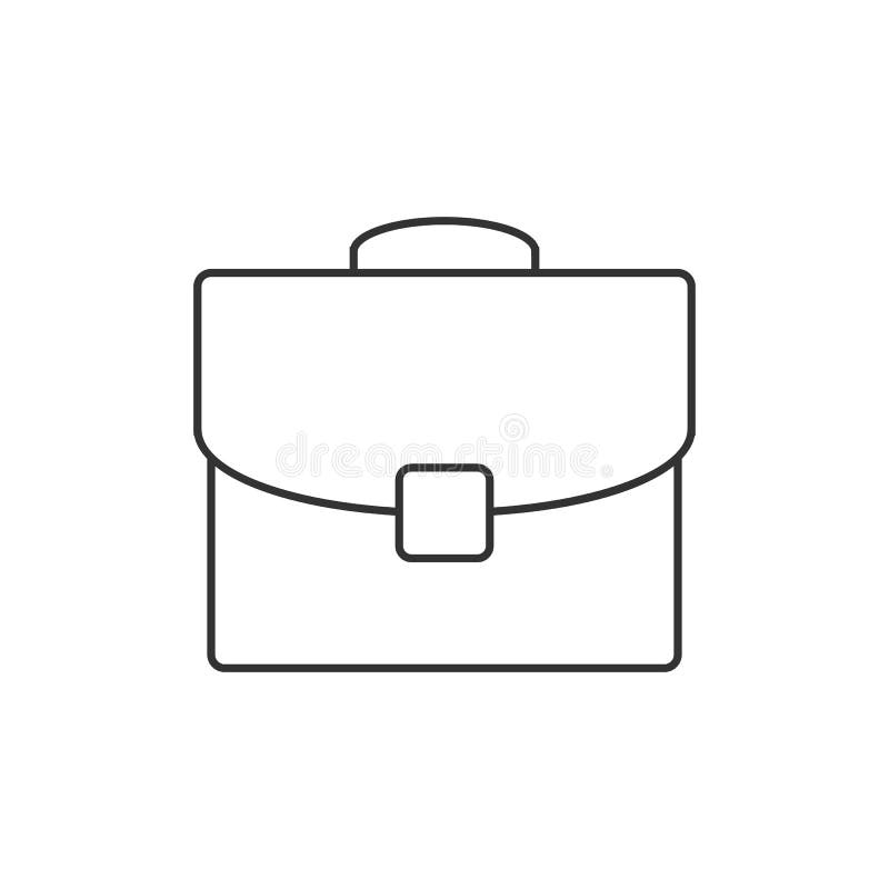 Briefcase outline icon stock vector. Illustration of simple - 114827857