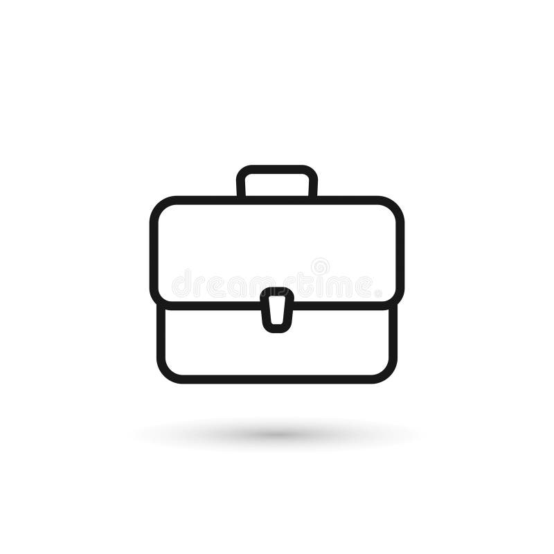 Briefcase Outline Icon. Vector Isolated Case Simple Line Symbol Stock ...