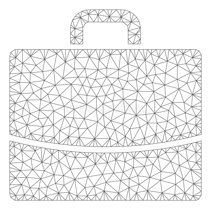 Briefcase Polygonal Frame Vector Mesh Illustration Stock Vector ...