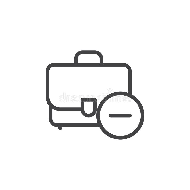 Briefcase Remove Icon Thin Outline Art Symbol Stock Illustration ... Briefcase Remove Icon Thin Outline Art Symbol Stock Illustration ...