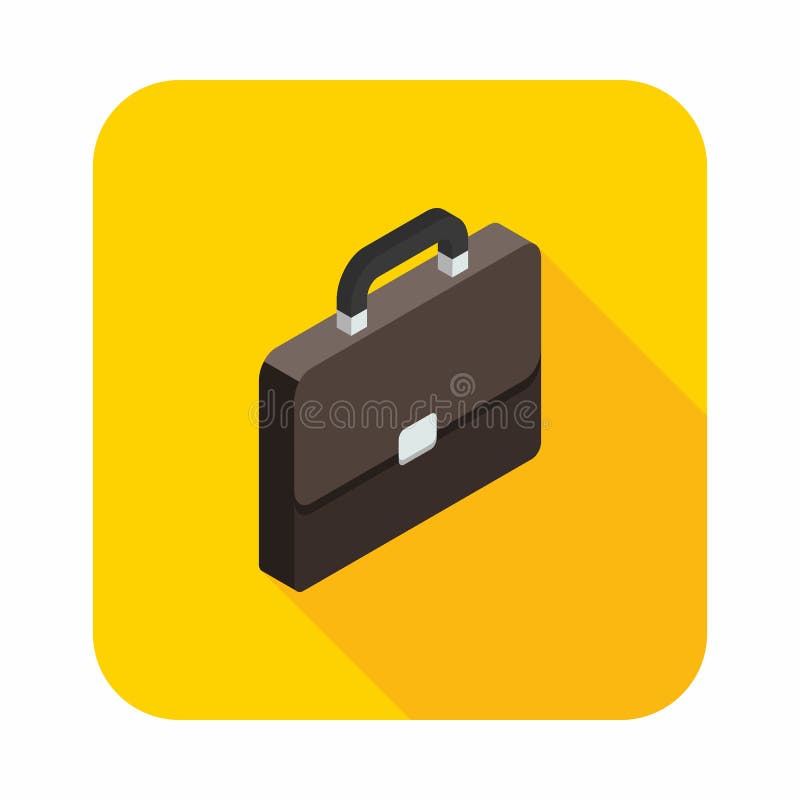 Briefcase Right View Icon Vector Isometric Stock Vector - Illustration ...