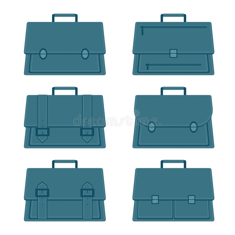 Briefcase set illustration stock vector. Illustration of employee ...