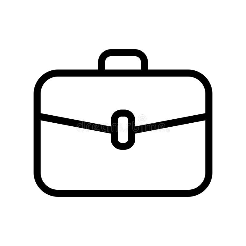 Briefcase Simple Flat Icon in Color Circle Stock Vector - Illustration ...