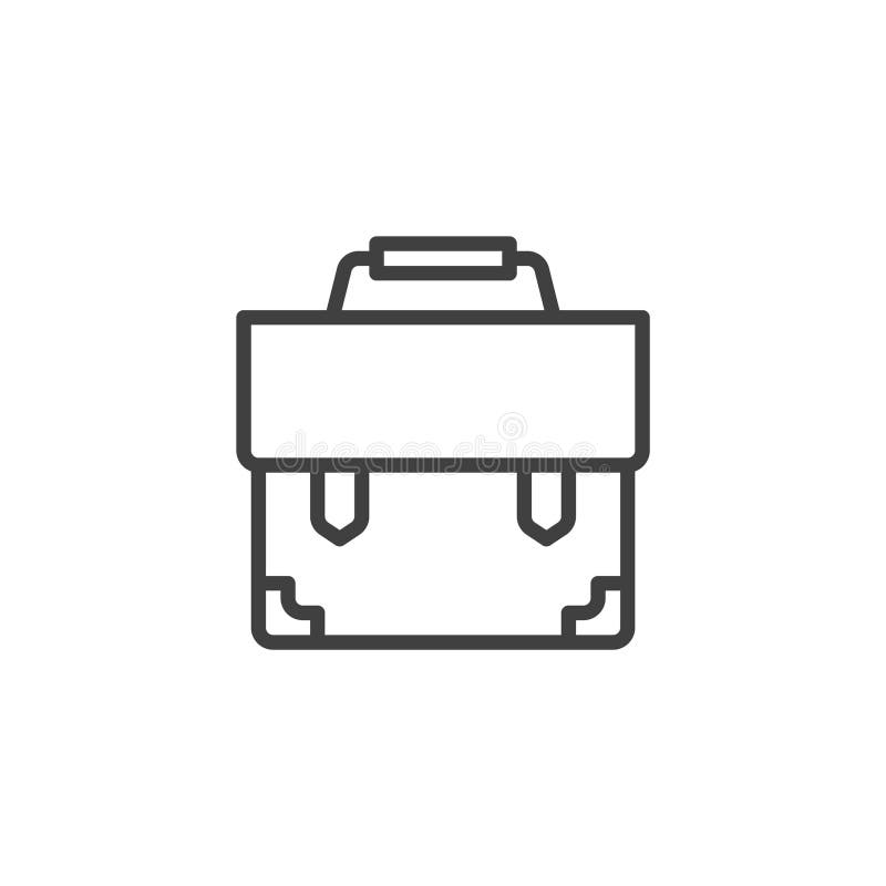 Briefcase, Suitcase Line Icon Stock Illustration - Illustration of logo ...