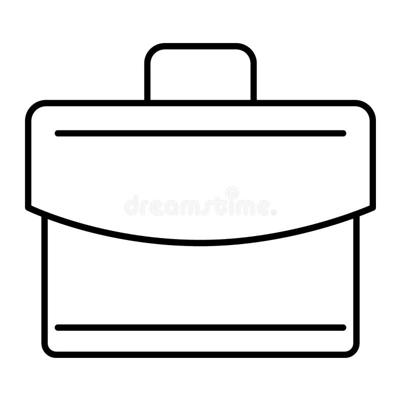 Briefcase Thin Line Icon. Portfolio and Document Vector Illustration ...