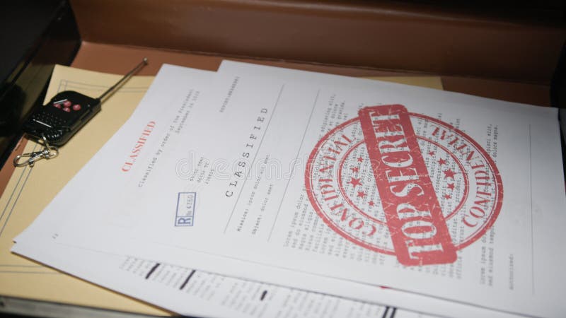 Briefcase with Top Secret Papers Stock Photo - Image of confidential ...