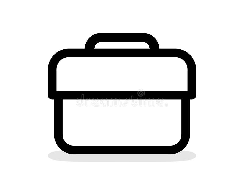 Briefcase Vector Icon. Bag Symbol Icon for Work Tool Case Stock Vector ...