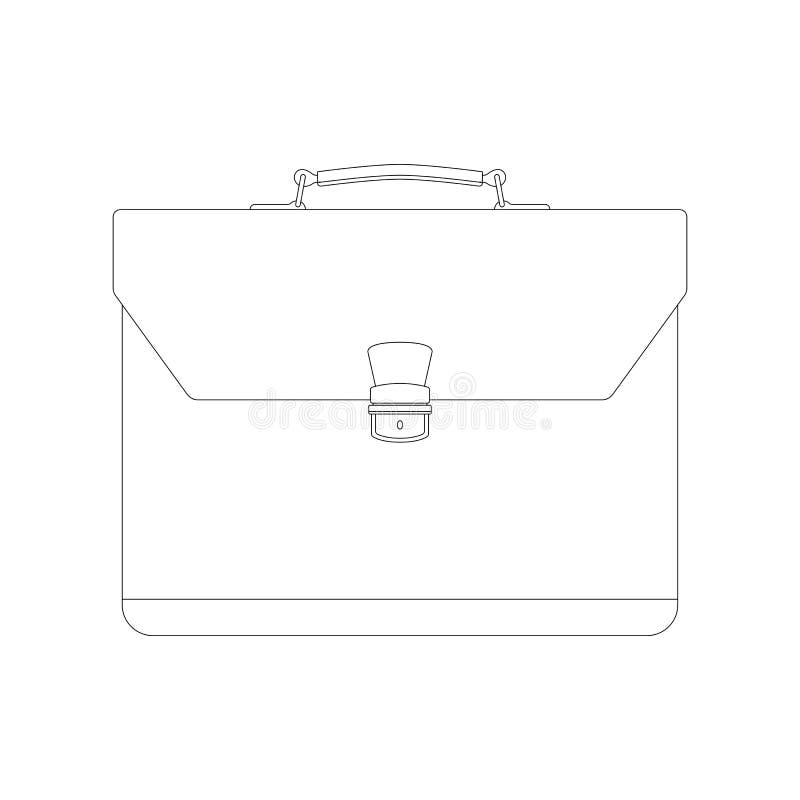 Briefcase Vector Illustration Lining Draw Front Stock Vector ...