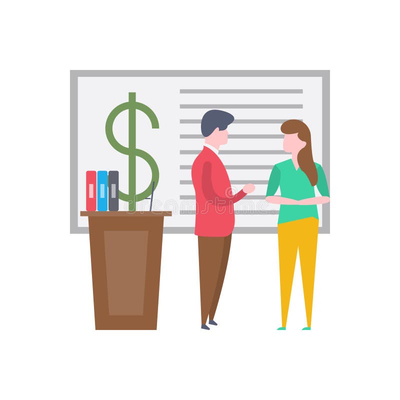 Briefing flat color icon stock vector. Illustration of professional ...