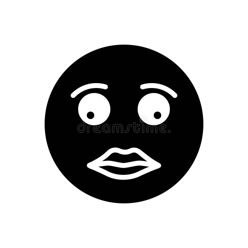 Black Solid Icon for Briefly, Emoji and Glance Stock Vector ...