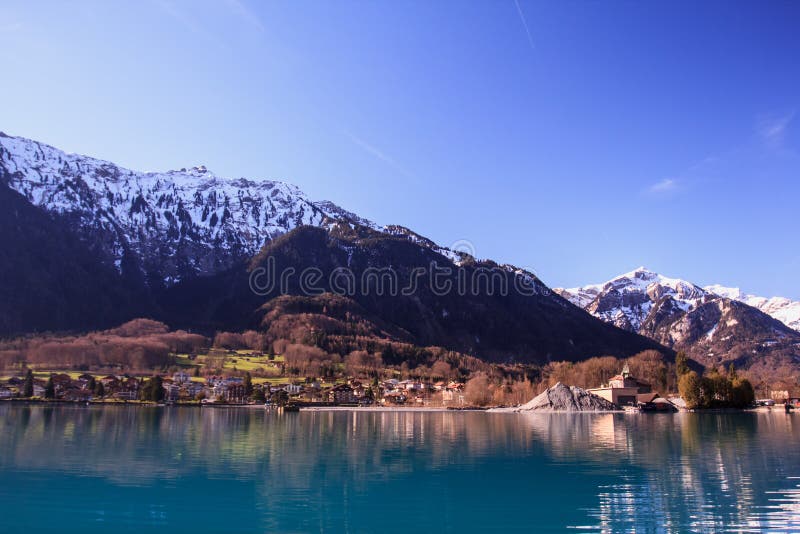 Brienz lake stock image. Image of europe, mountain, marina - 31539585