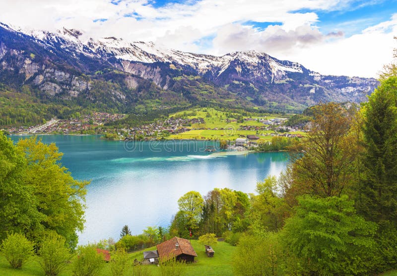 Brienz lake Switzerland stock photo. Image of swiss, lake - 70492666