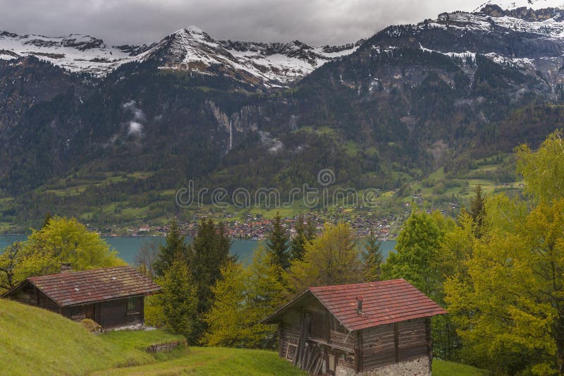 Brienz lake Switzerland stock photo. Image of swiss, lake - 70492666