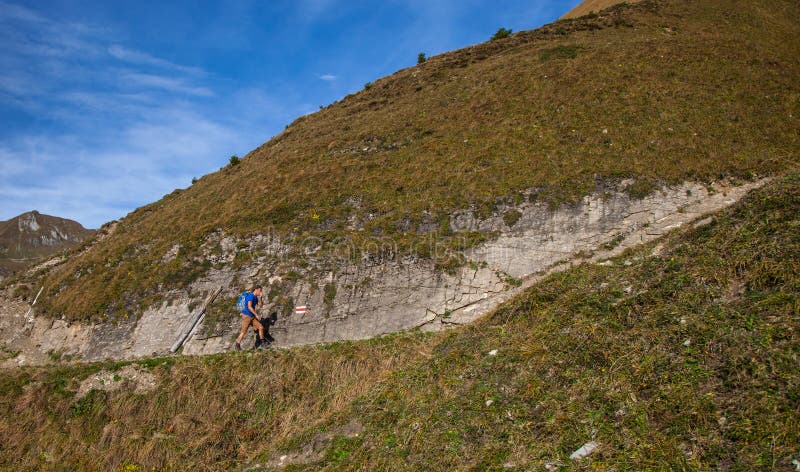 Brienz-Rothorn, Switzerland - Hiker Editorial Stock Image - Image of ...