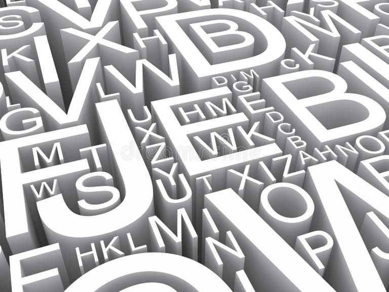 Brieven Van Het Engelse Alfabet. Stock Illustratie - Illustration of ...