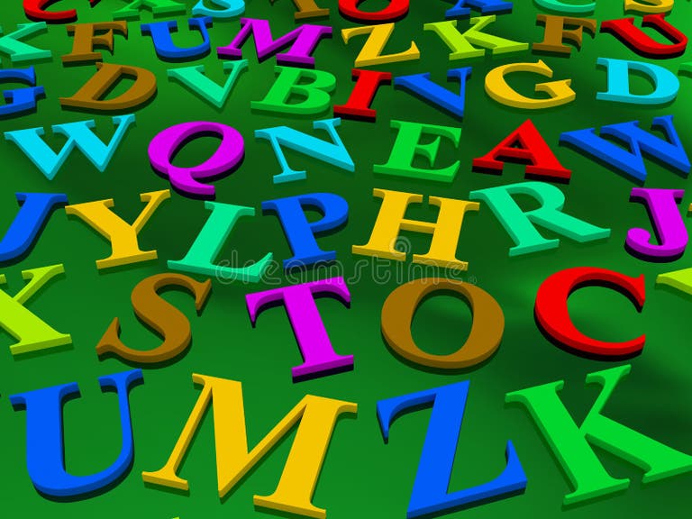 Brieven Van Het Engelse Alfabet. Stock Illustratie - Illustration of ...