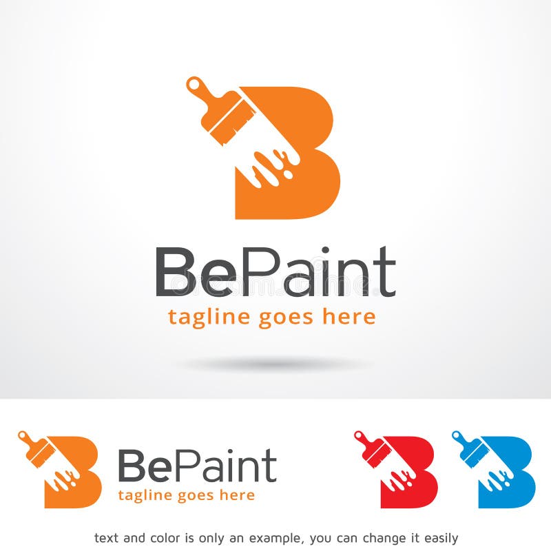 Brievenb Verf Logo Template Design Vector Vector Illustratie ...