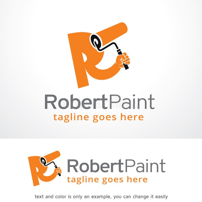 Brievenr Verf Logo Template Design Vector Vector Illustratie ...