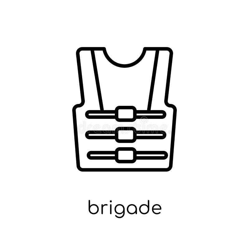 Brigade Icon in Trendy Design Style. Brigade Icon Isolated on White ...