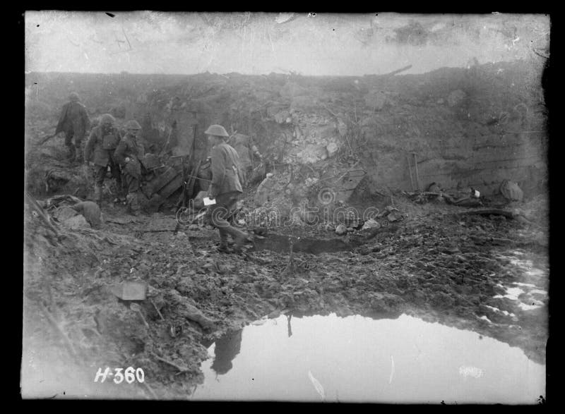 Brigade Runner Carrying An Important Message At The Front, World War I ...