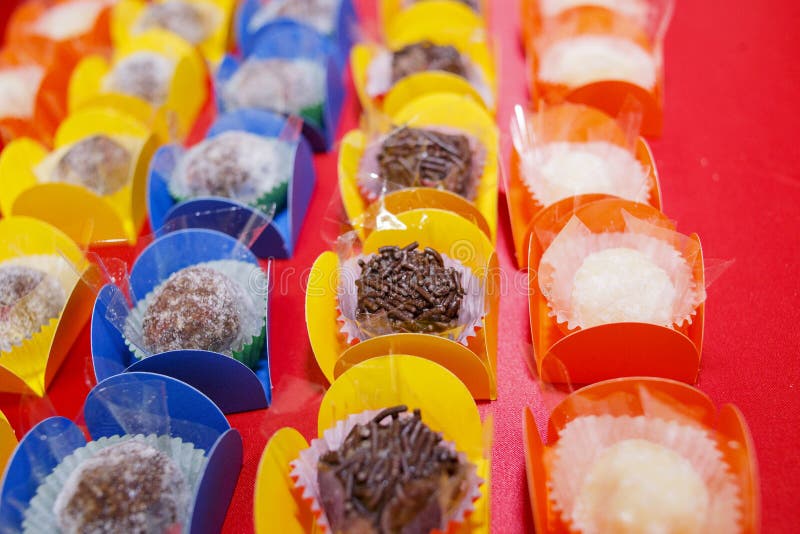 Brigadeiro and Birthday Party Candy Stock Photo - Image of delicious ...