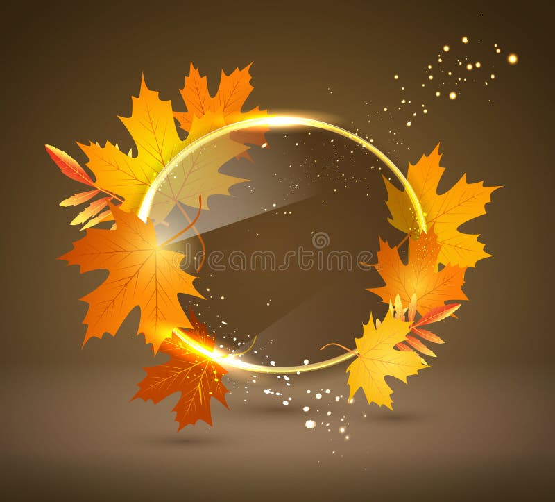 Bright Abstract Background with Autumn Leaves Stock Vector ...