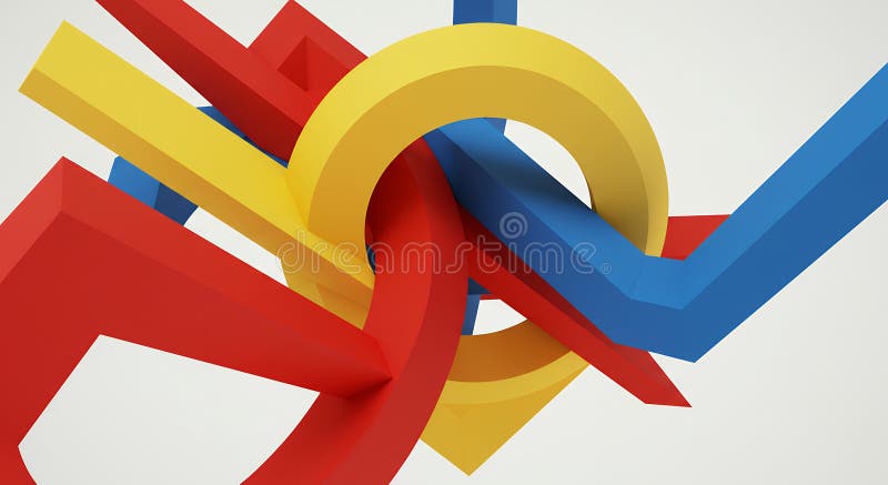 A Bright Abstract Background with Bold, Geometric Shapes in Primary ...