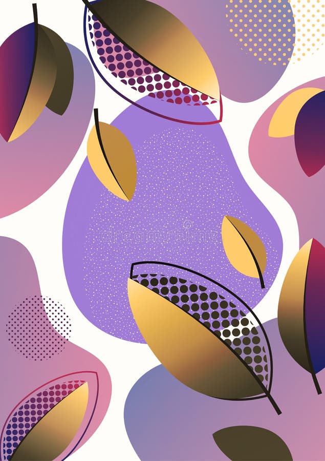 Bright Abstract Background, Fluid Gradient Shapes, Creative Leaves ...