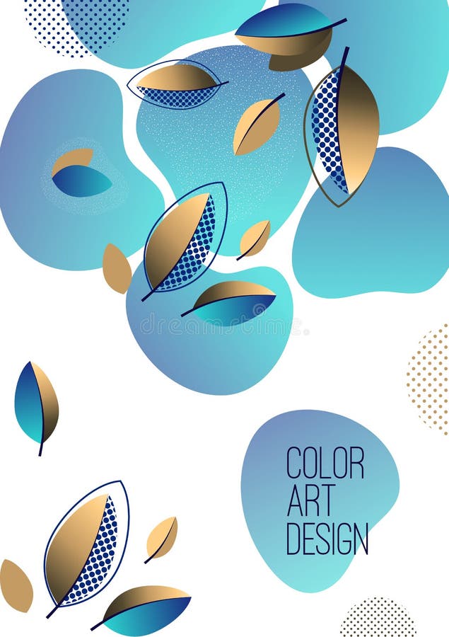 Bright Abstract Background, Fluid Gradient Shapes, Creative Leaves ...