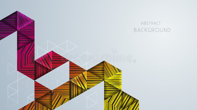 Bright Abstract Background with Geometric Shapes Stock Vector ...
