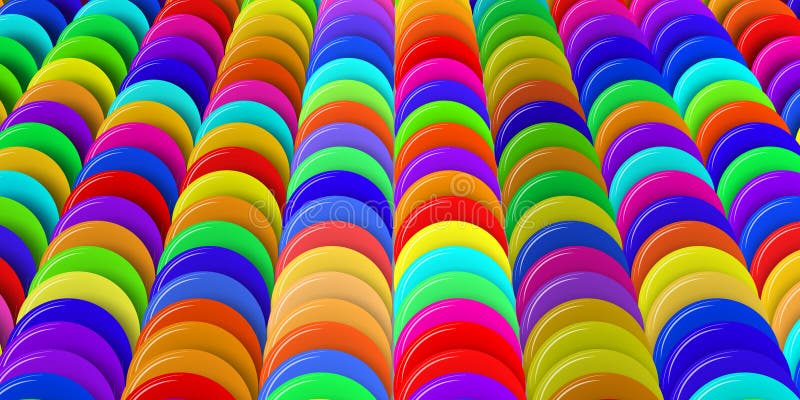 Bright Abstract Background Multi-colored Circles. Stock Illustration ...