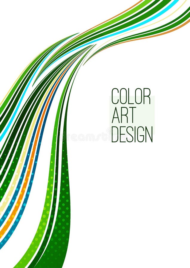 Bright Abstract Background, Soft Colored Lines. Template for Your ...