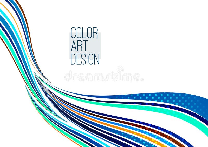 Bright Abstract Background, Soft Colored Lines. Template for Your ...