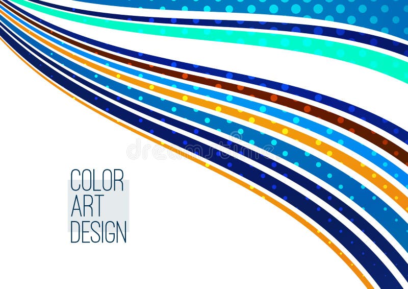 Bright Abstract Background, Soft Colored Lines. Template for Your ...