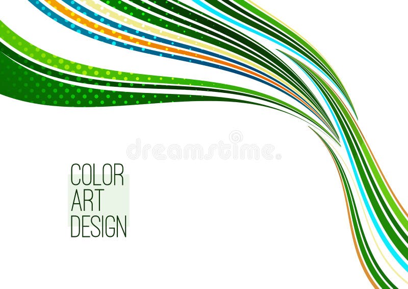 Bright Abstract Background, Soft Colored Lines. Template for Your ...