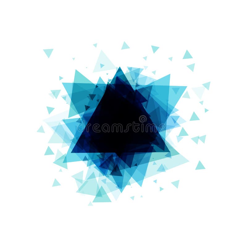 Bright Abstract Background of Triangles with Frame for Text on a White ...