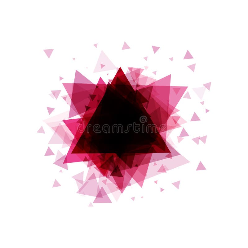 Bright Abstract Background of Triangles with Frame for Text on a White ...