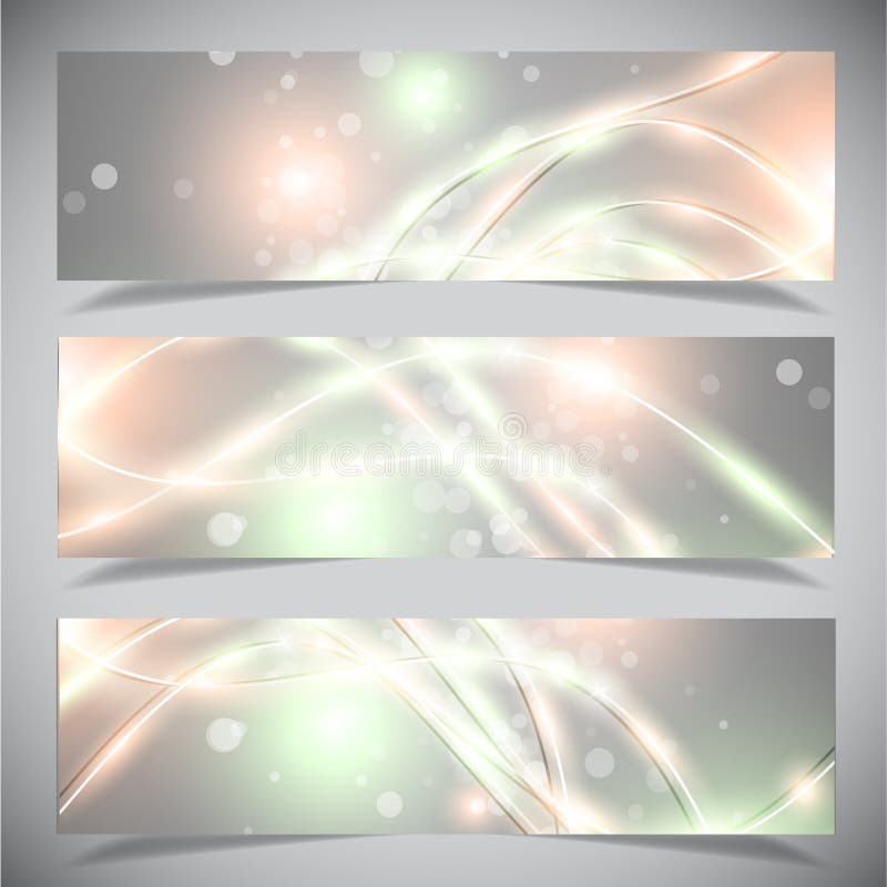 Bright Abstract Banners Collection. Stock Vector - Illustration of bend ...