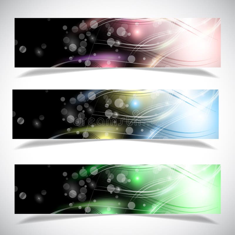 Bright Abstract Banners Collection. Stock Vector - Illustration of card ...