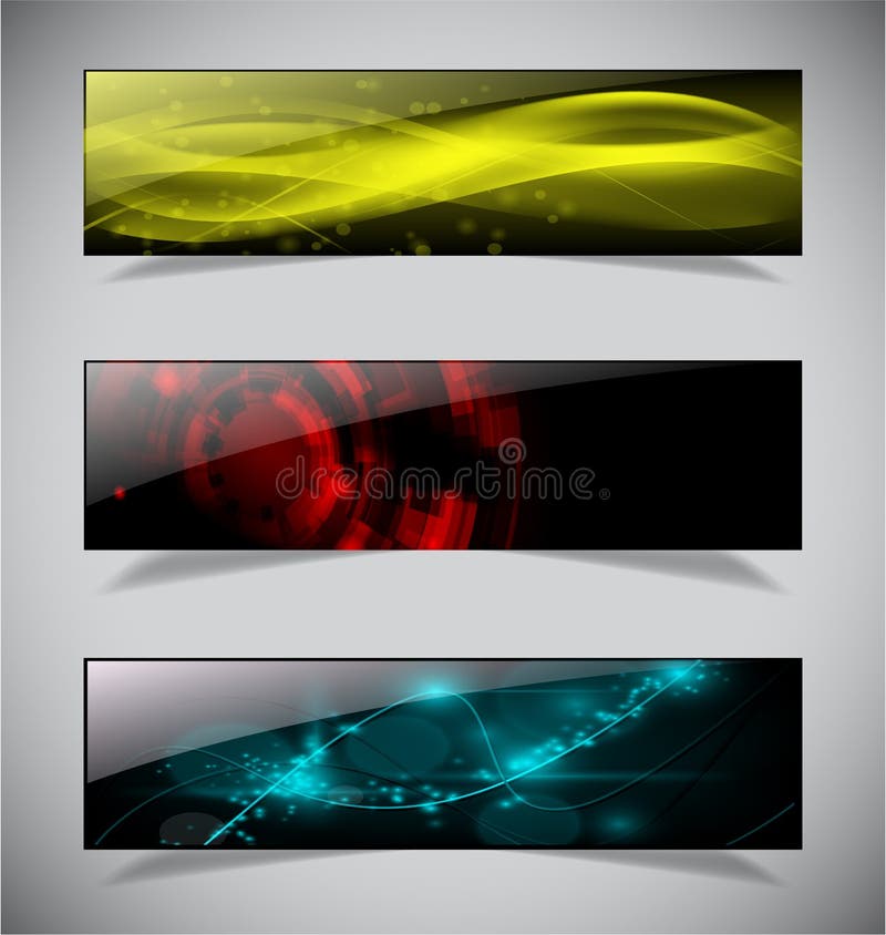 Bright Abstract Banners Collection. Stock Illustration - Illustration ...