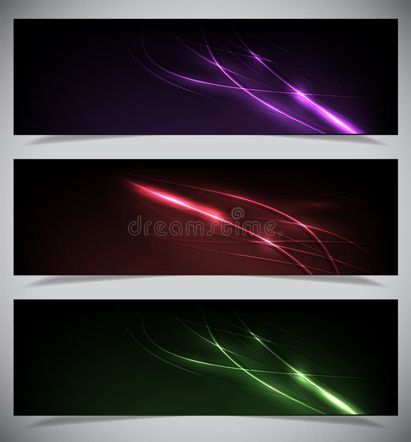 Bright Abstract Banners Collection. Stock Illustration - Illustration ...