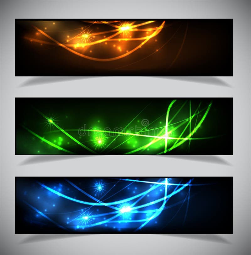 Bright Abstract Banners Collection. Stock Illustration - Illustration ...