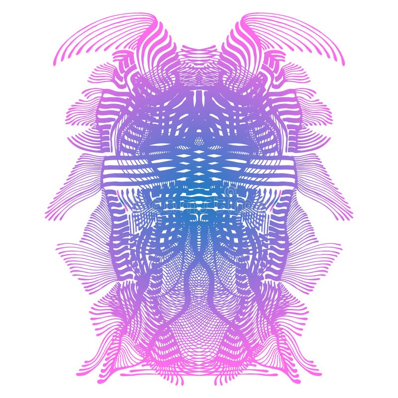 Bright Abstract Bizarre Pattern, Gradient Neon Blue Pink Color ...