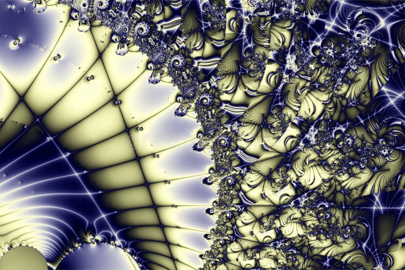 Bright Abstract Blue-yellow Pattern from Lines of Weaves and Flowers ...