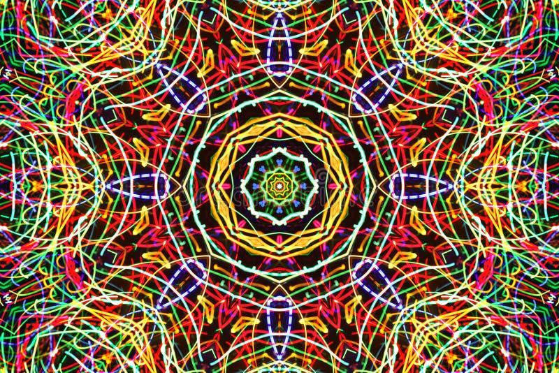 Bright Abstract Colorful Luminous Pattern Stock Illustration ...