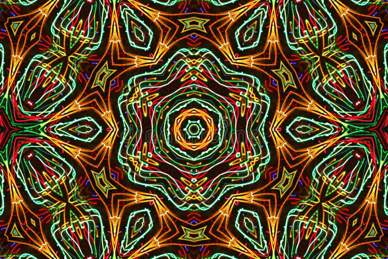 Bright Abstract Colorful Luminous Pattern Stock Illustration ...