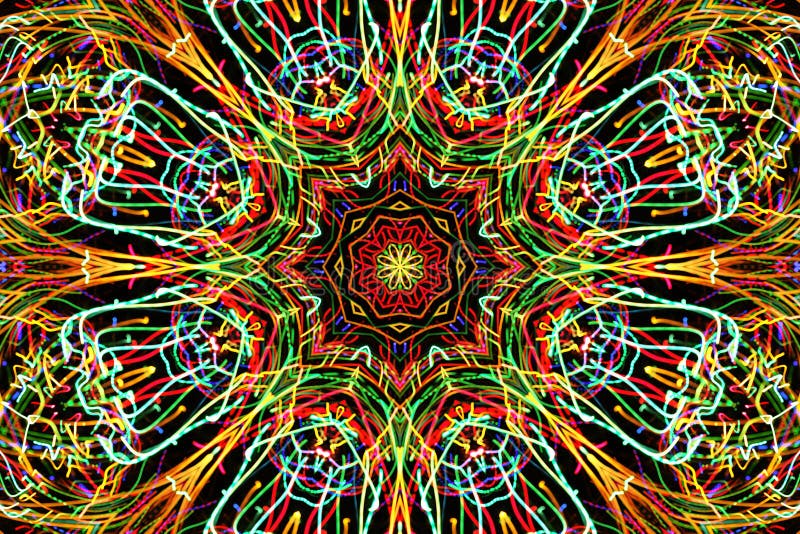 Bright Abstract Colorful Luminous Pattern Stock Illustration ...